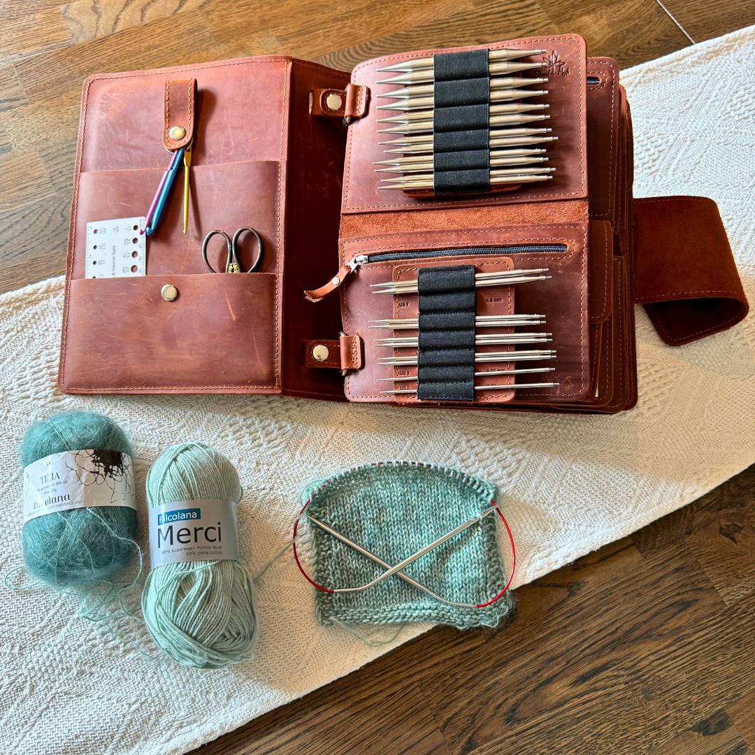 Oppbevaring av strikkepinner – Strikkeredet Design